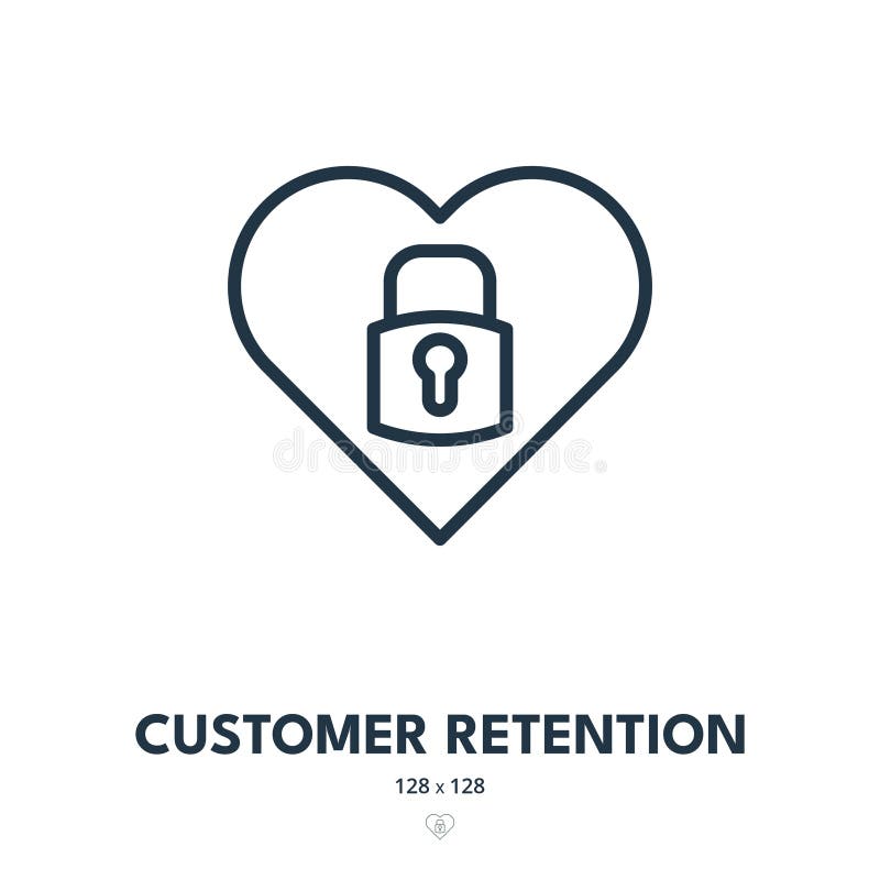 Customer Retention Icon. Client, Consumer, Satisfaction. Editable ...