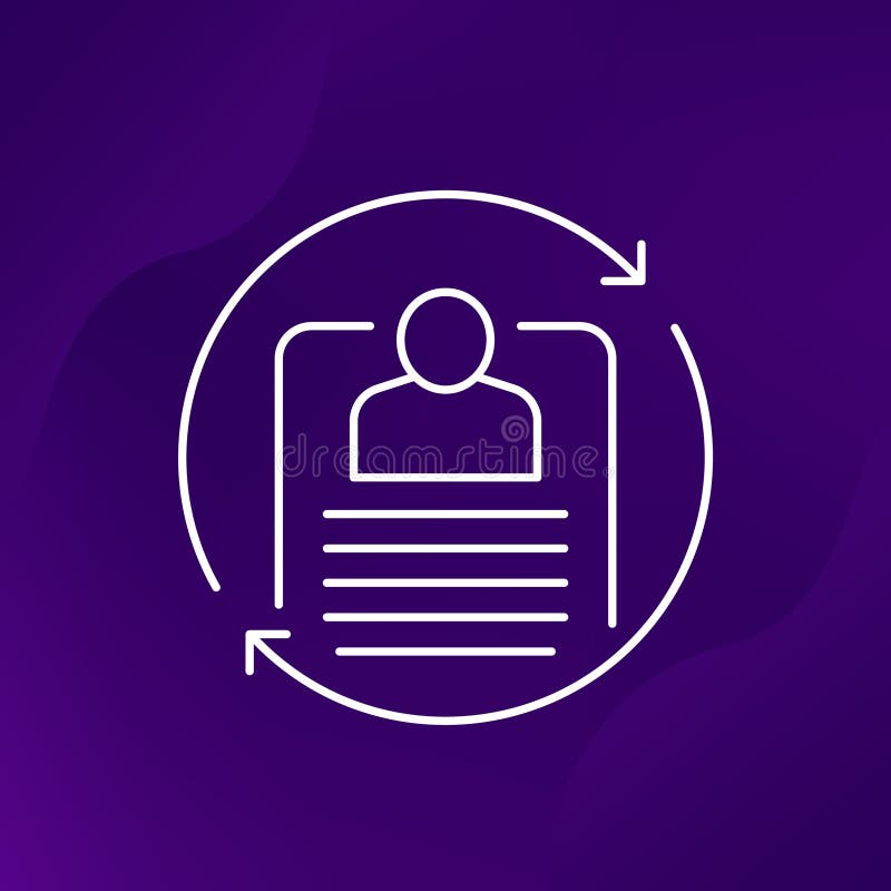 Customer Retention Icon, Line Vector Stock Illustration - Illustration ...