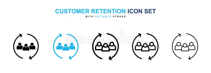 Customer Retention Icon Vector Stock Vector - Illustration of ...