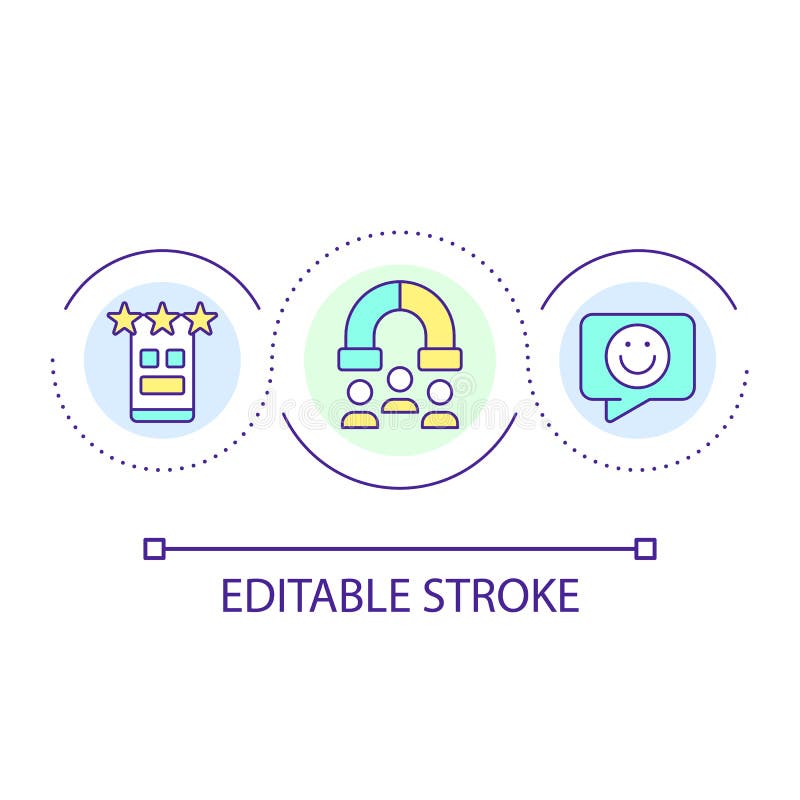 Customer Retention Loop Concept Icon Stock Vector - Illustration of ...