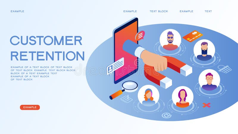 Customer Retention Template. Stock Vector - Illustration of people ...