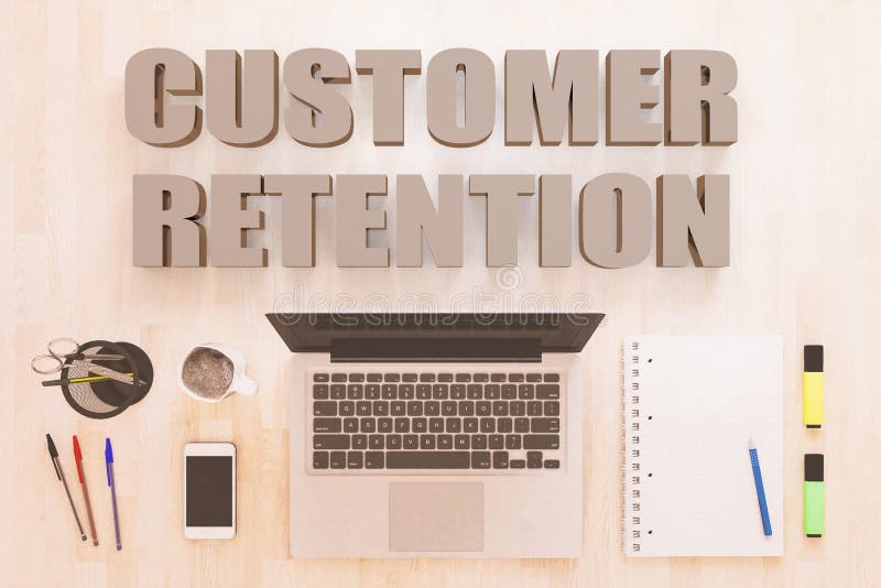 Customer Retention Text Concept Stock Illustration - Illustration of ...