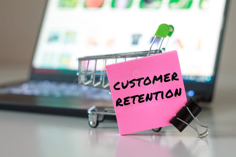 Customer Retention Text Sticker Shopping Commerce Stock Image - Image ...