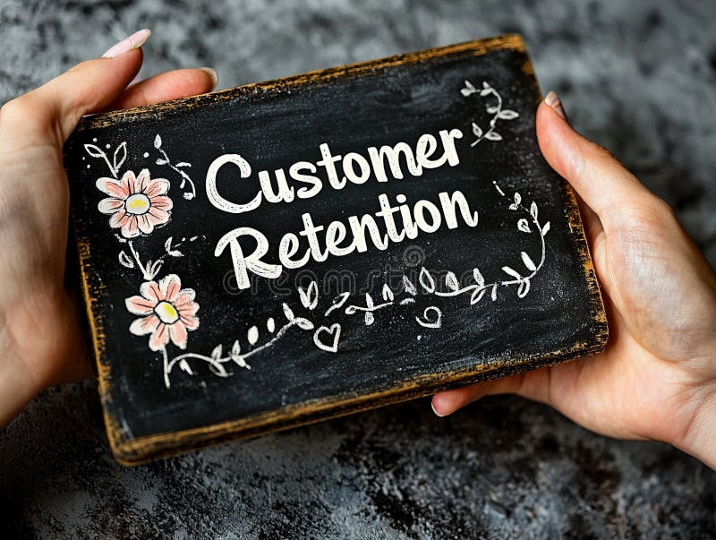 Customer Retention Text Written on the Blackboard Stock Image - Image ...