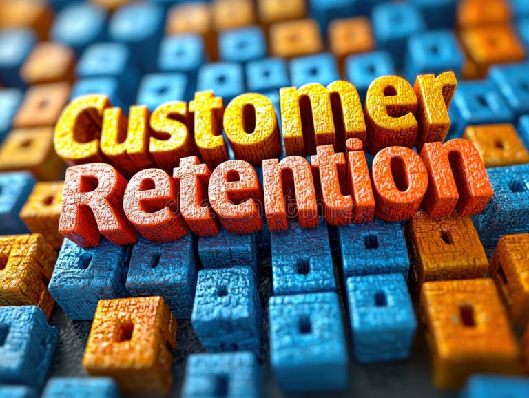 Customer Retention Typography Text Stock Photo - Image of retention ...