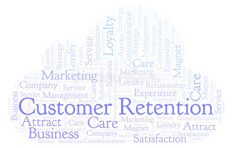 Retention Word Cycle Retain Customers Employees Stock Illustration ...