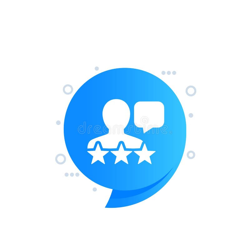 Customer Review, Comment and Feedback, Vector Icon Stock Vector ...