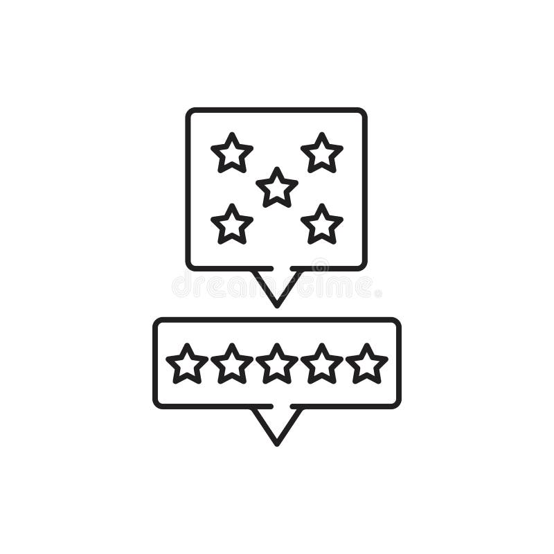 Customer Review, Feedback Star. Vector Icon Template Stock Vector ...