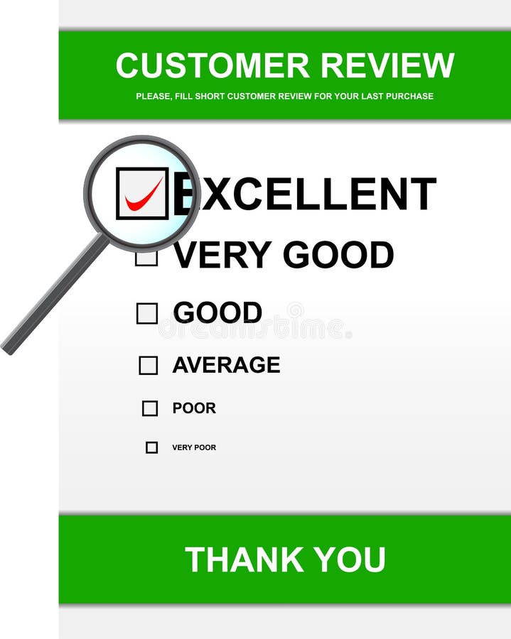 Customer review form stock vector. Illustration of filled - 24488095