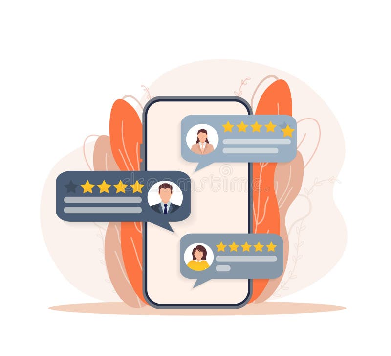 Customer Review, Great Design for Any Purposes. Flat Illustration with ...