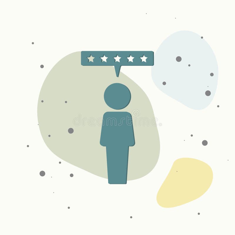 Customer Review Icon. Raiting and Feedback Illustration on Multicolored ...