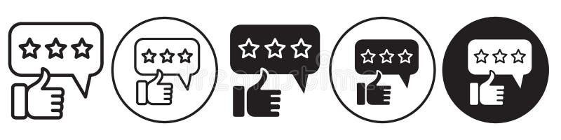 Customer Review Icon Vector Set Collection for Web Stock Vector ...
