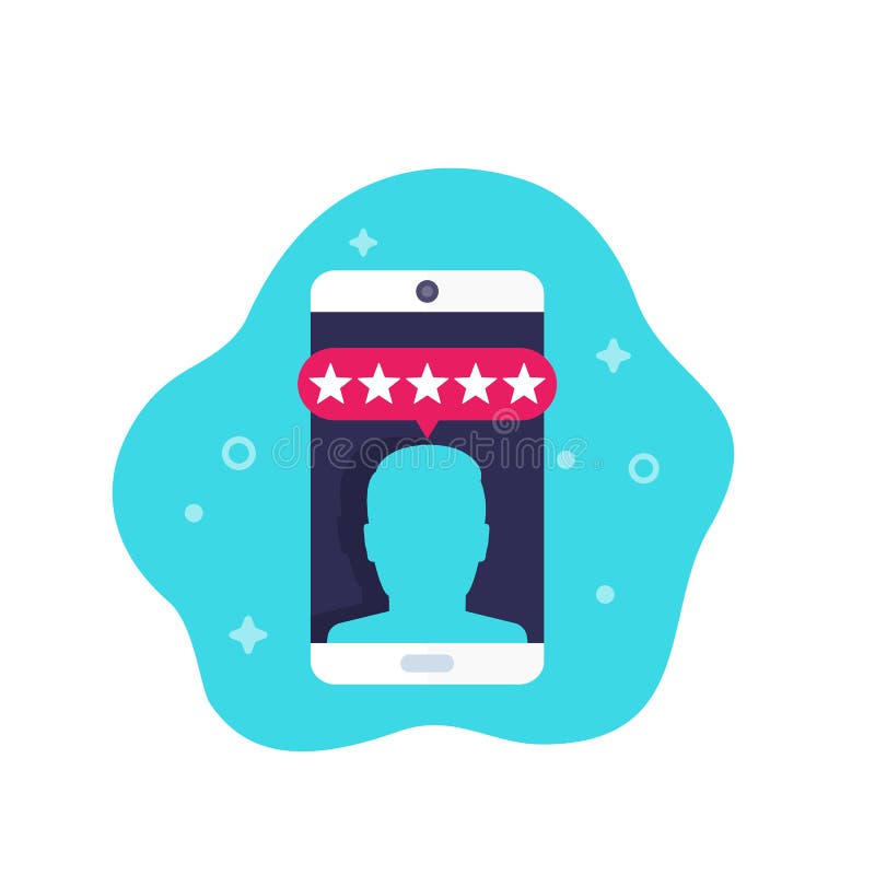 Customer Review, Mobile Rating Vector Icon Stock Vector - Illustration ...