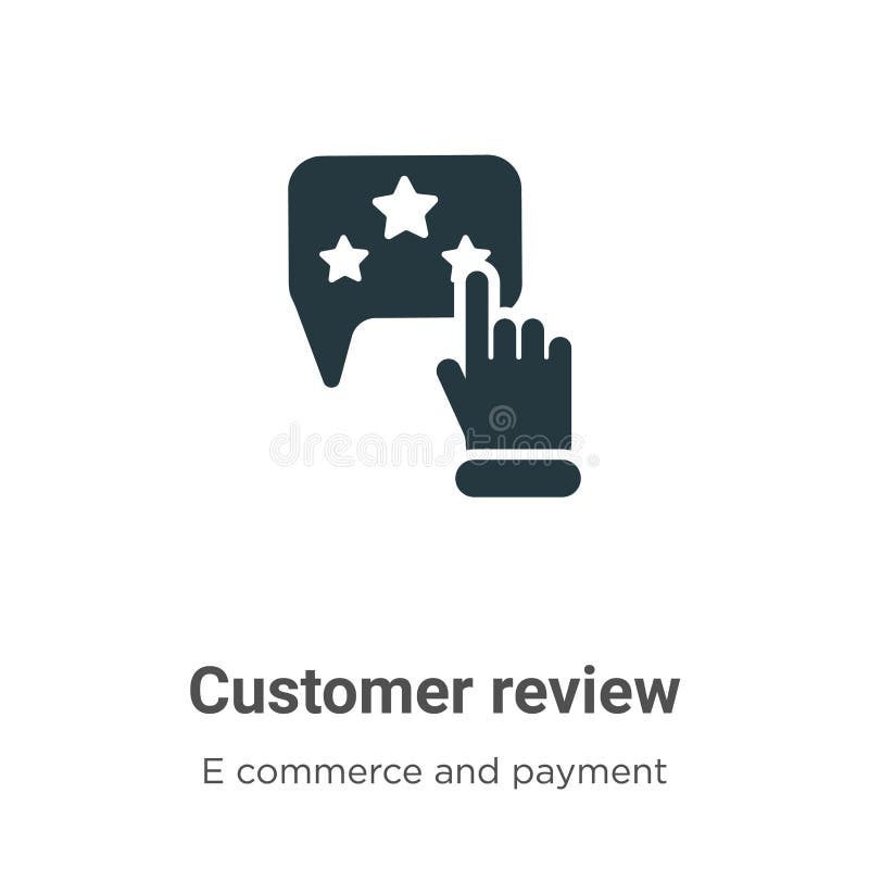 Customer Review Vector Icon on White Background. Flat Vector Customer ...