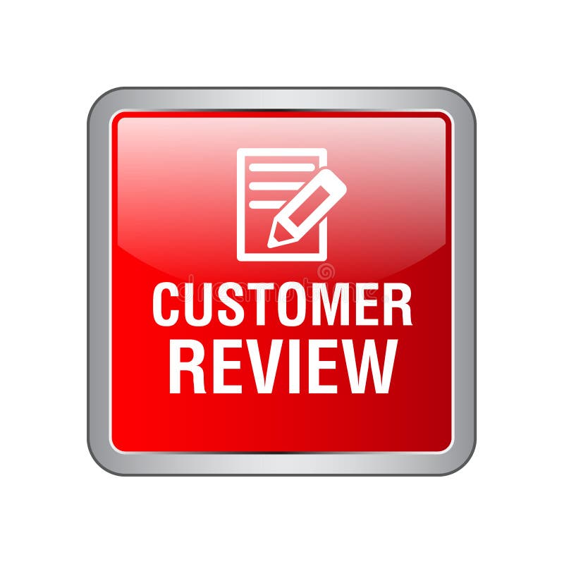 Customer review button stock illustration. Illustration of customer ...