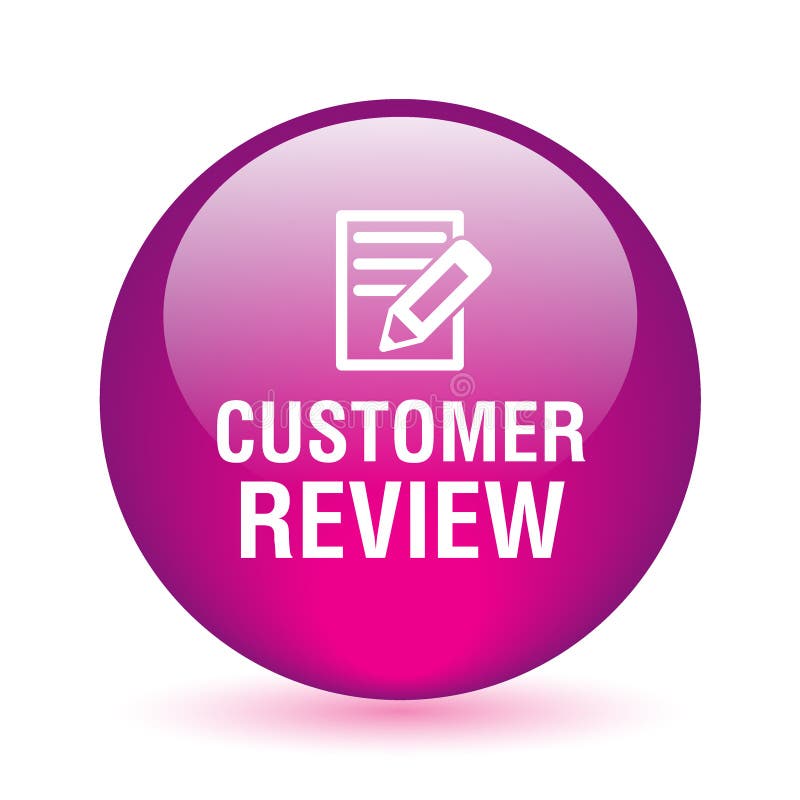 Customer review button stock illustration. Illustration of concept ...