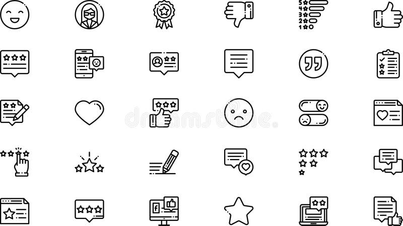 Customer Reviews Icons High-Quality Vector Icons Collection with ...