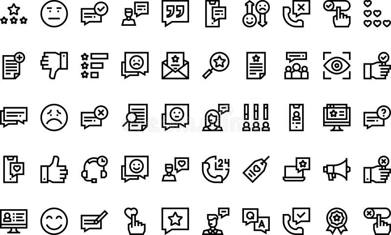 Customer Reviews Icons High-Quality Vector Icons Collection with ...