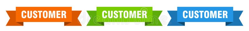 Customer Ribbon. Customer Isolated Paper Sign. Banner Stock Vector ...