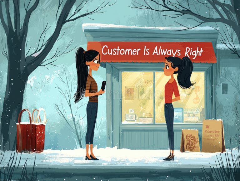 Customer is always Right Text Illustration Stock Photo - Image of right ...