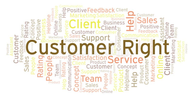 Customer is always Right Word Cloud. Stock Illustration - Illustration ...