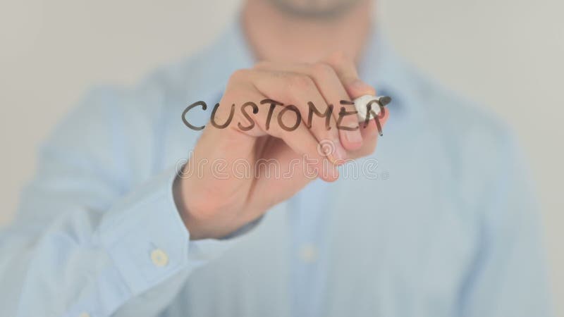 Customer S Request, Man Writing on Transparent Screen Stock Footage ...