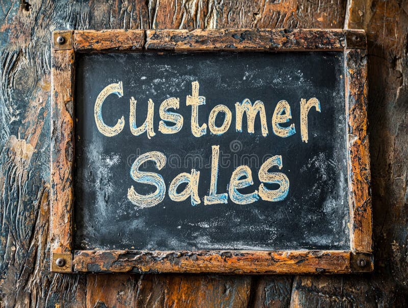 Customer Sales Text Written on the Blackboard Stock Image - Image of ...