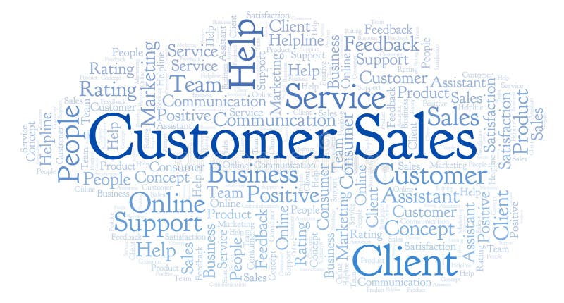 Customer Sales word cloud. stock illustration. Illustration of ...