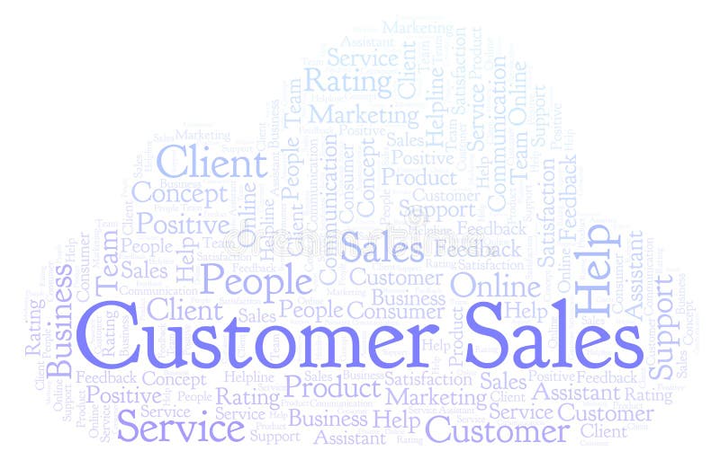 Customer Sales word cloud. stock illustration. Illustration of concept ...