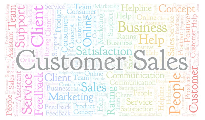 Customer Sales word cloud. stock illustration. Illustration of product ...