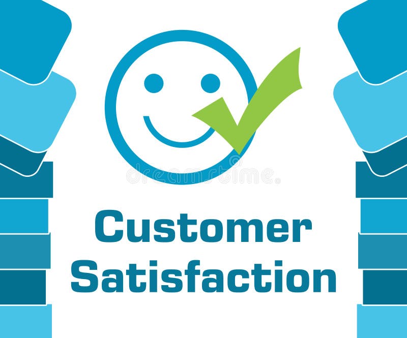 Customer Satisfaction Colorful Business Symbols Hanging from Top Text ...