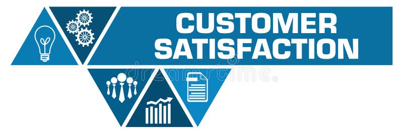 Customer Satisfaction Blue Triangle Polygon Horizontal Stock ...