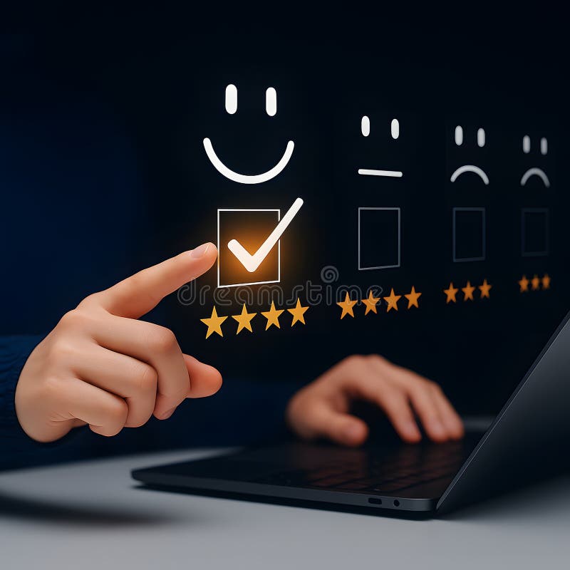 Customer Satisfaction Concept with Positive Feedback and Online Review ...