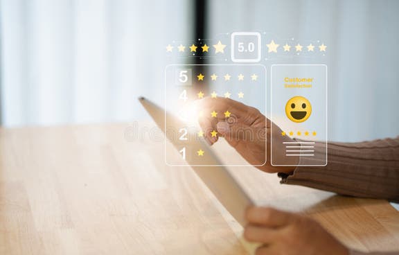 Customer Satisfaction Digital Review System. User Rates Service Using ...