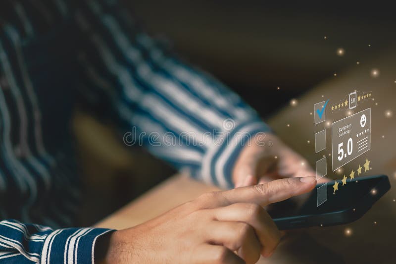 Customer Satisfaction Digital Review System. User Rates Service Using ...