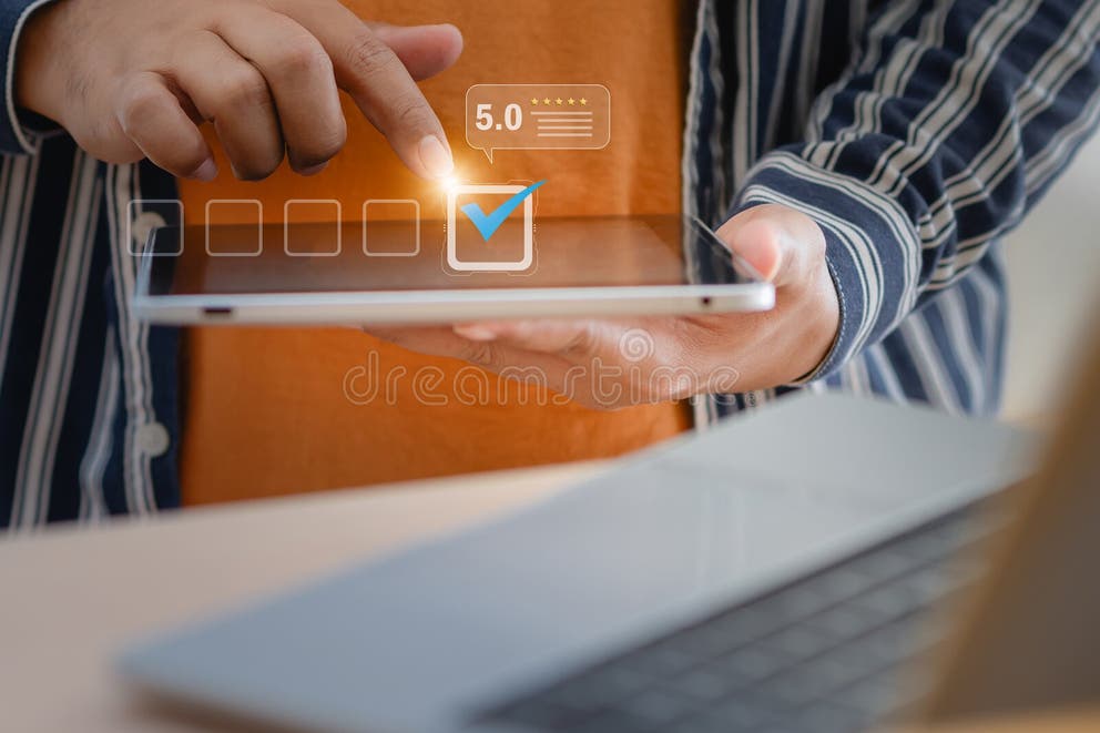 Customer Satisfaction Digital Review System. User Rates Service Using ...