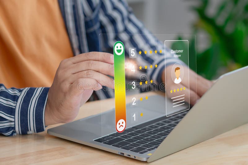Customer Satisfaction Digital Review System. User Rates Service Using ...