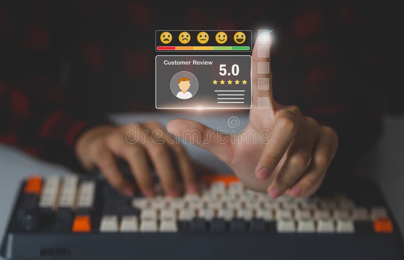 Customer Satisfaction Digital Review System. User Rates Service Using ...