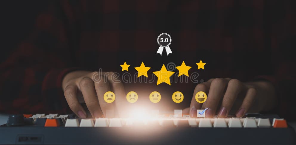 Customer Satisfaction Digital Review System. User Rates Service Using ...