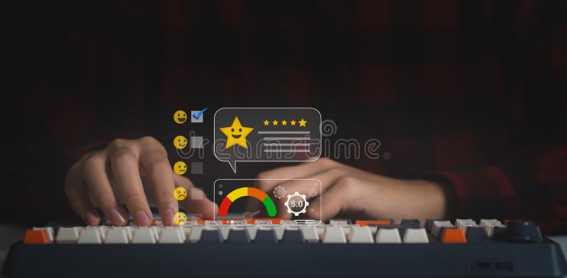 Customer Satisfaction Digital Review System. User Rates Service Using ...