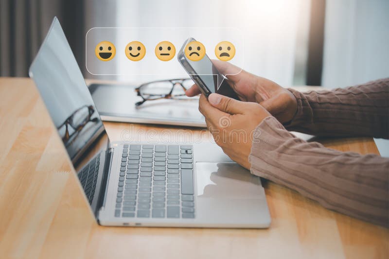 Customer Satisfaction Digital Review System. User Rates Service Using ...