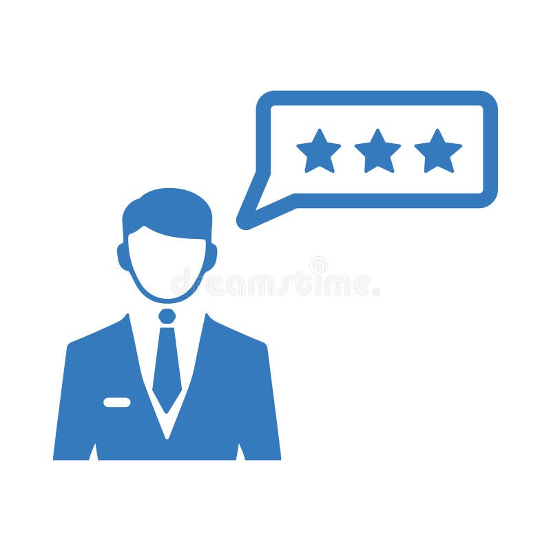Customer Satisfaction, Feedback Icon. Blue Vector Sketch. Stock Vector ...