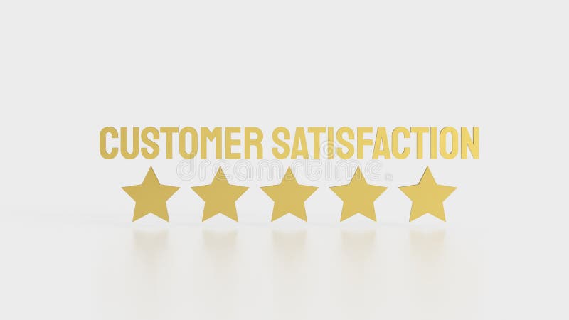 The Customer Satisfaction and Five Star for Business Concept 3d ...