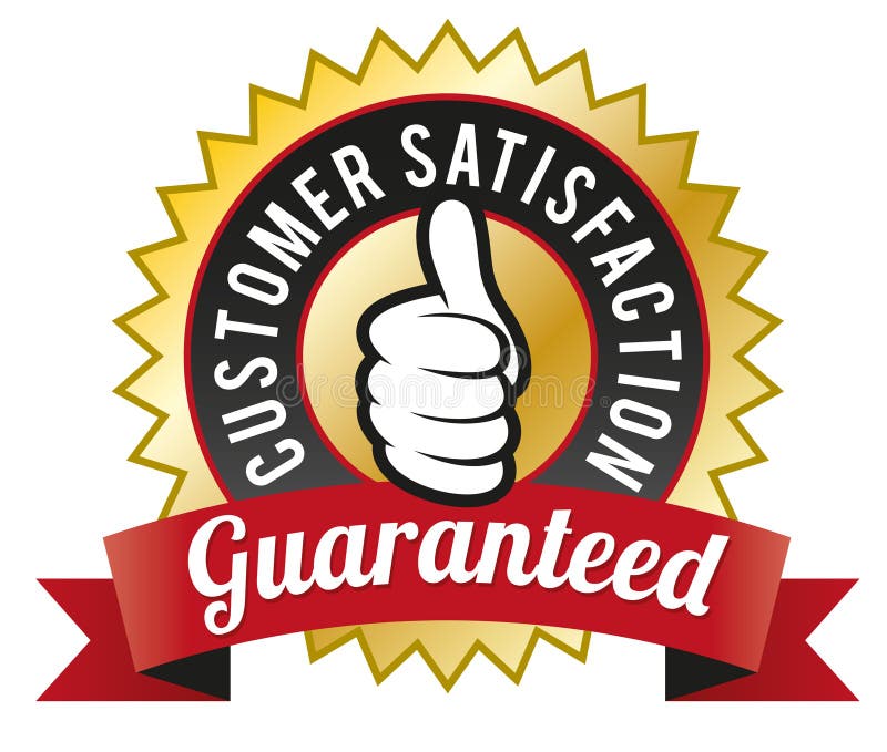 Customer Satisfaction Guaranteed Stock Vector - Illustration of ...