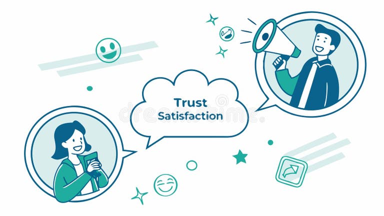 Customer Satisfaction, Happy Faces, Positive Service Feedback, Vector ...