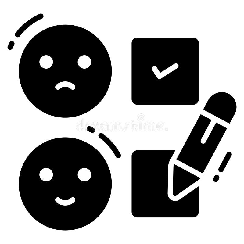 Customer Satisfaction Icon, Survey and Feedback, Modern Vector ...