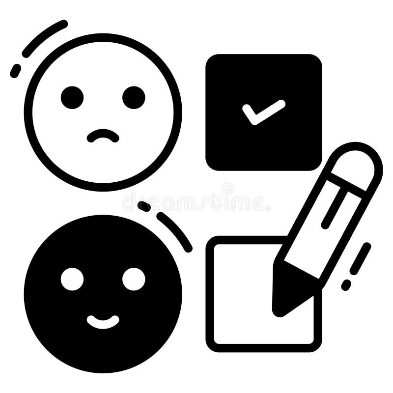 Customer Satisfaction Icon, Survey and Feedback, Modern Vector ...