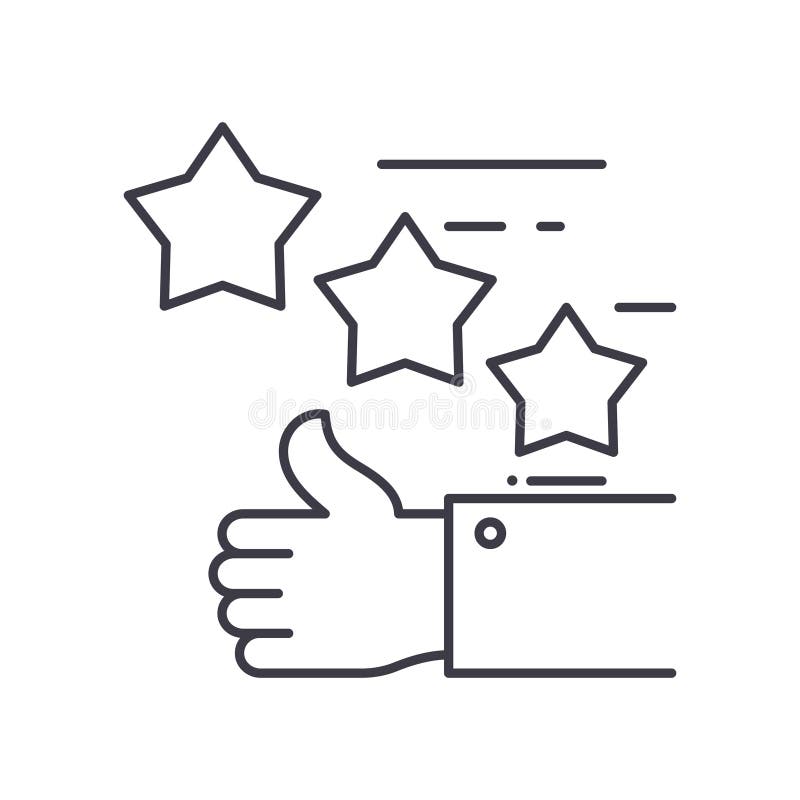 Customer Appreciation Icon, Black Vector Sign with Editable Strokes ...