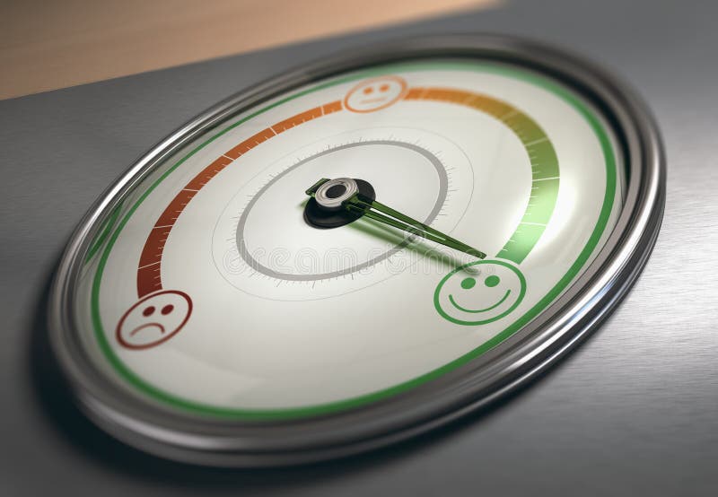 Customer Satisfaction Index Stock Illustration - Illustration of level ...
