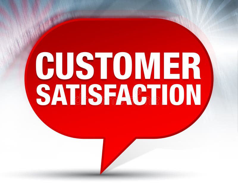 Customer Satisfaction Red Bubble Background Stock Illustration ...